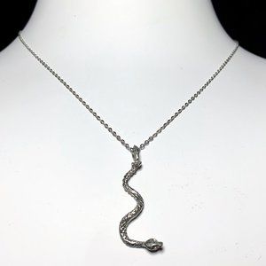 Jewelry | Vintage 9s Pewter Snake Python Boa Necklace | Poshmark
